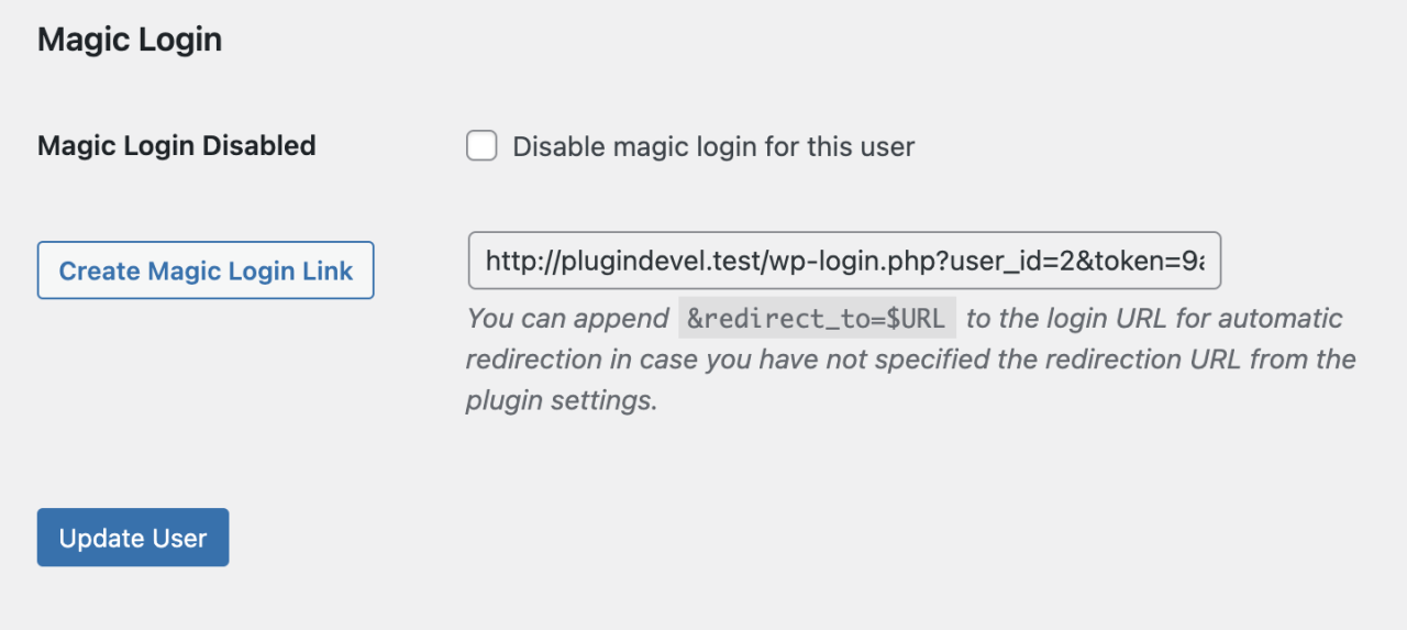 Magic Login Pro 1.4 - User Specific Control — HandyPlugins